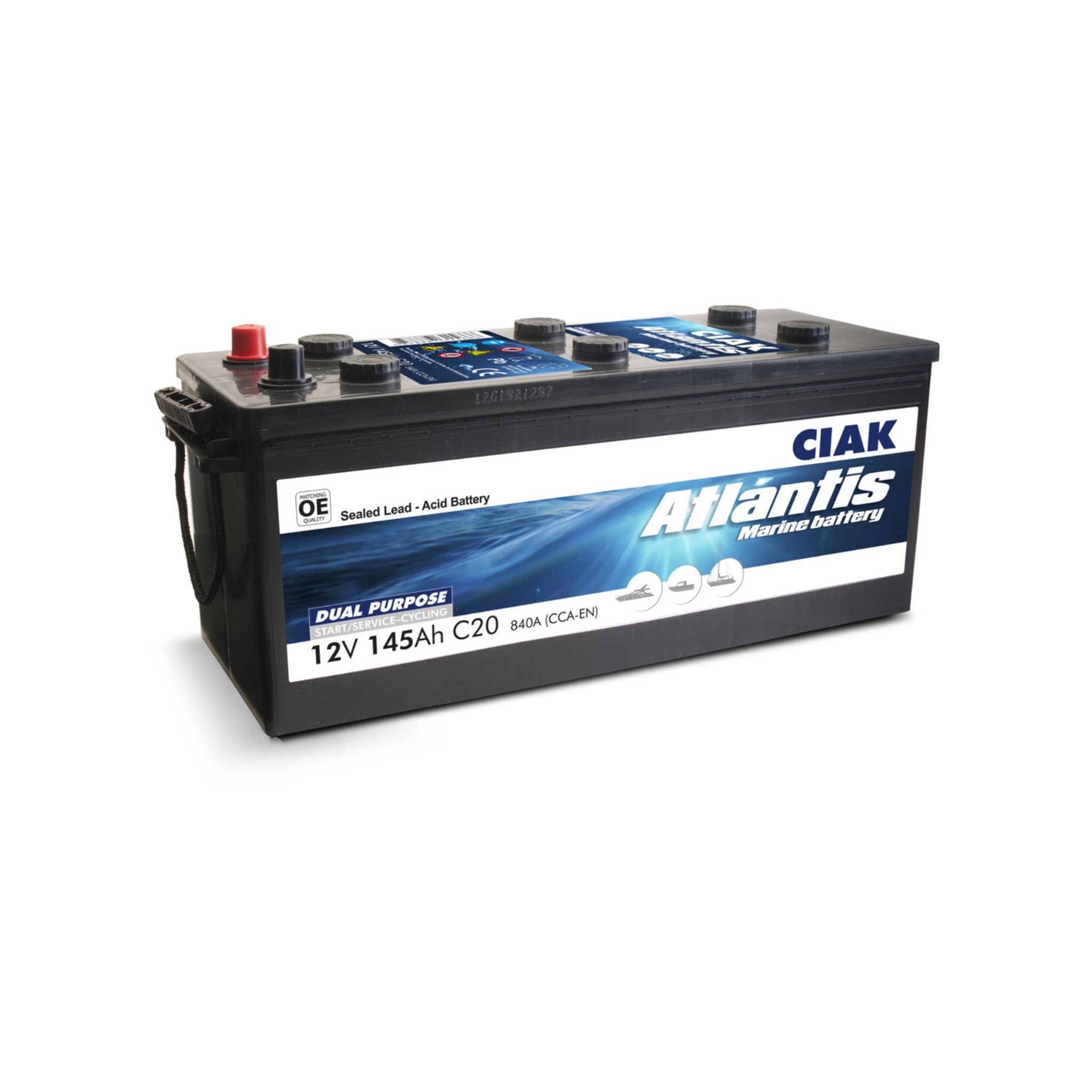 AKUMULATOR CIAK ATLANTIS 12V- 145AH MARINE BATTERY START/SERVICE - CIAK ...