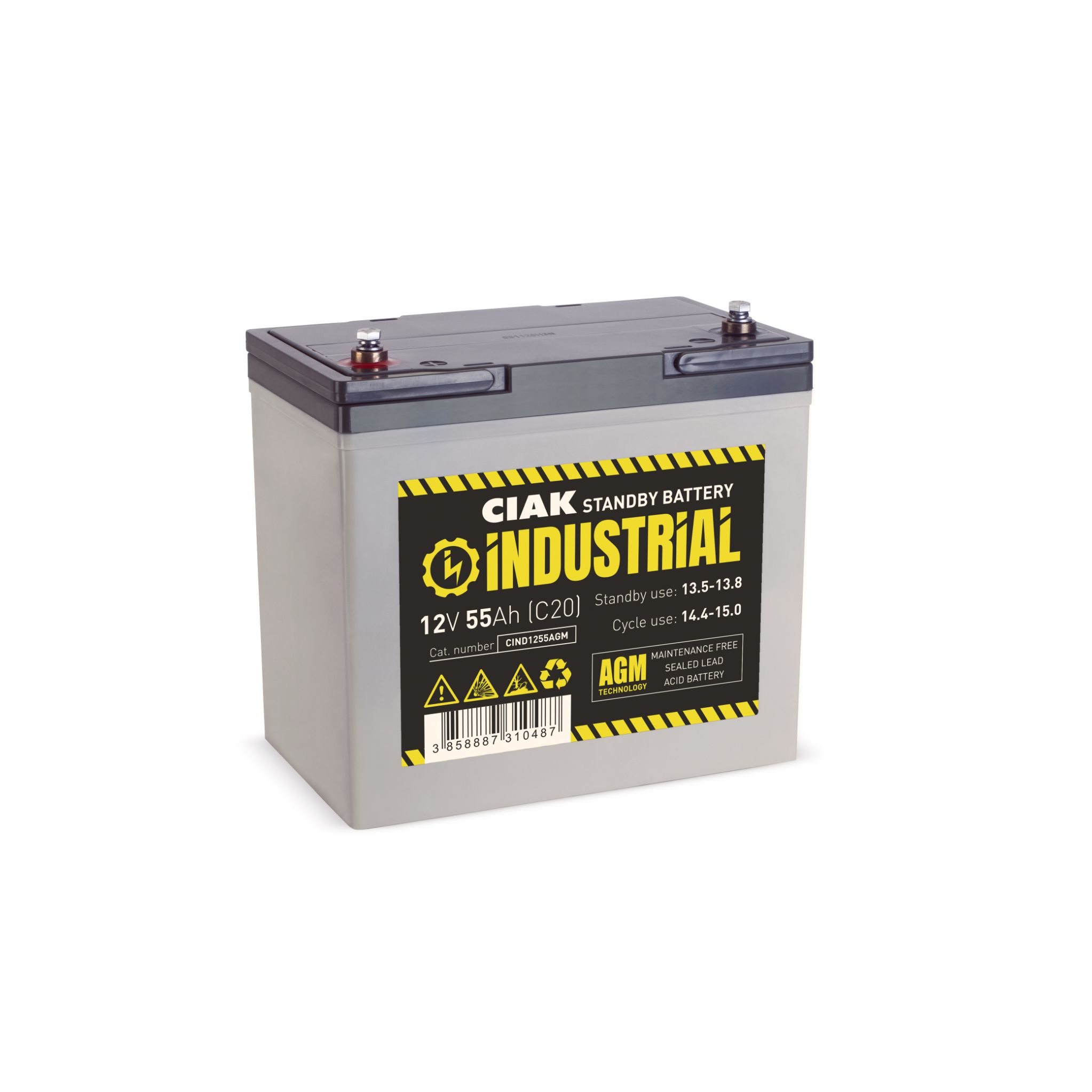 HERMETIČKA BATERIJA CIAK INDUSTRIAL 12V- 55AH T6 - CIAK Tools